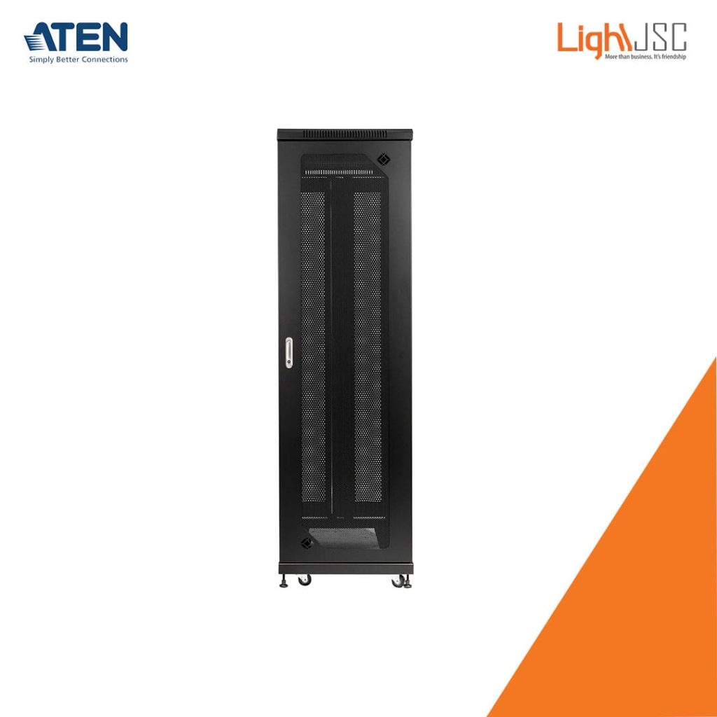 Aten FESXIII-SR-42 42U Server Rack with Perforated Front Door and Split ...