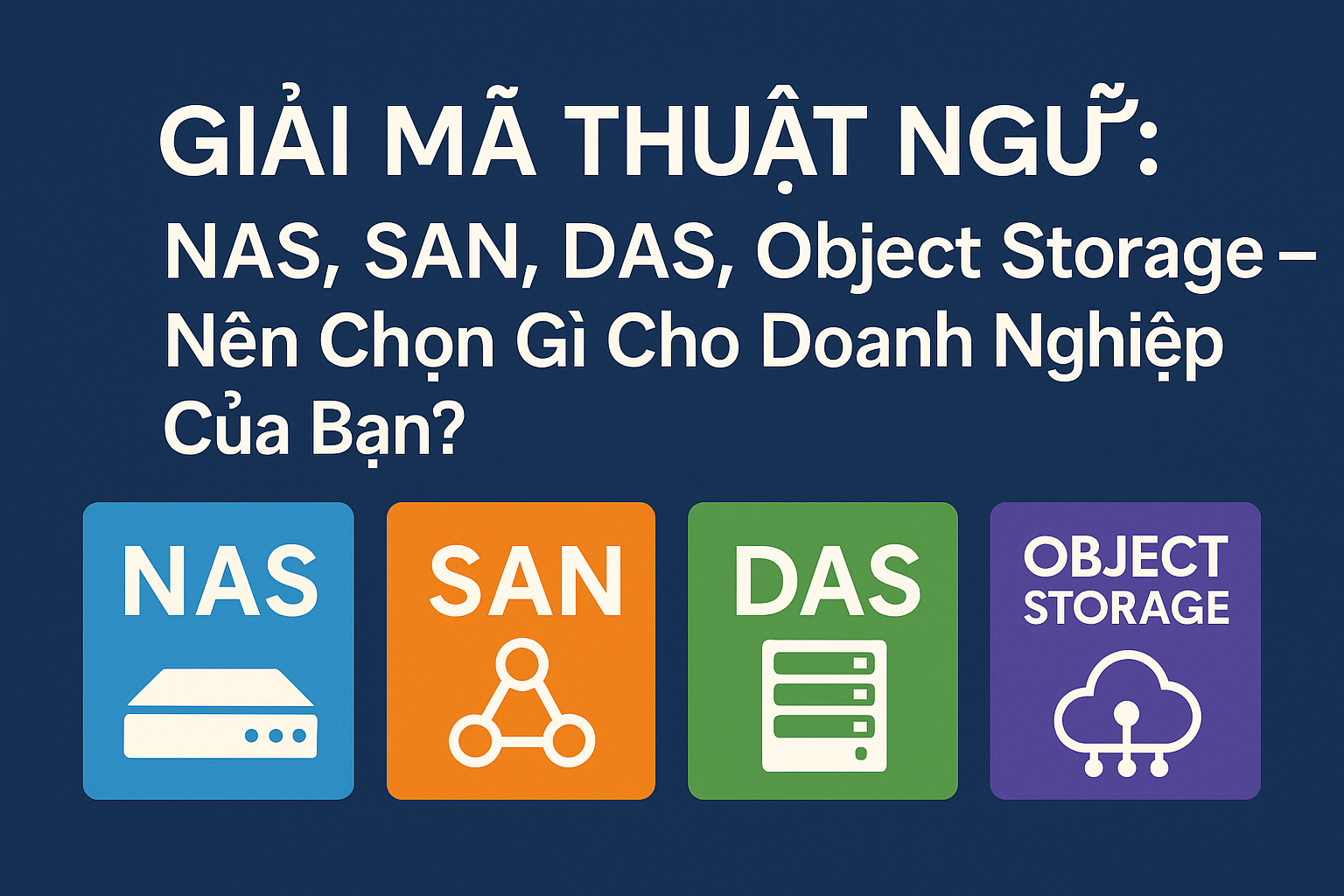 Giải mã thuật ngữ NAS, SAN, DAS, Object Storage